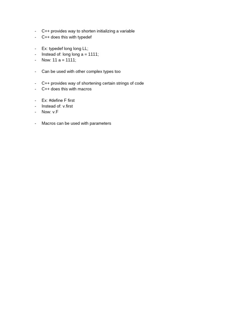 C++ Variable Initialization Shortcuts | PDF