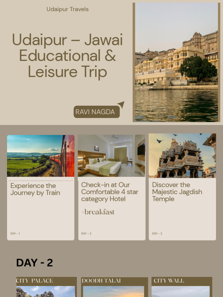 Udaipur - Jawai Educational & Leisure Trip | PDF