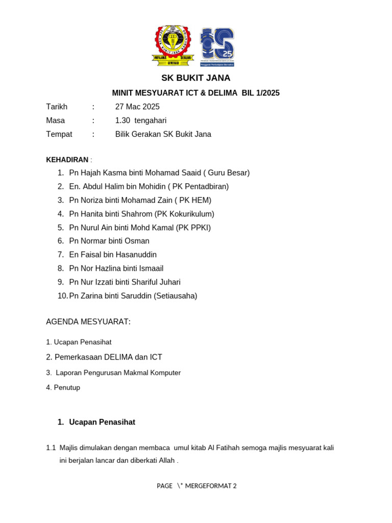 Minit Ict Delima Skbj | PDF