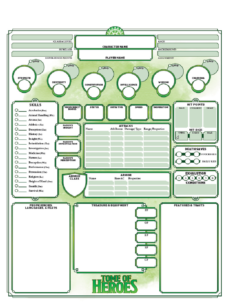 Character Sheet | PDF