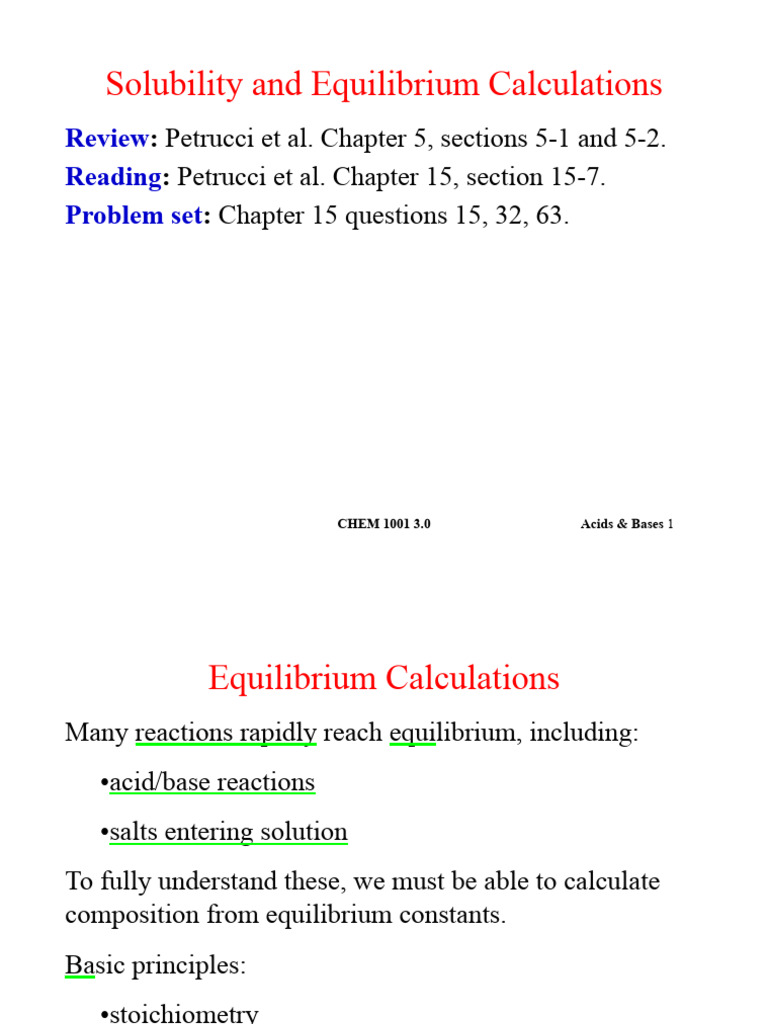 3.equilibrium Notes2 1slideperpage | PDF | Ph | Acid