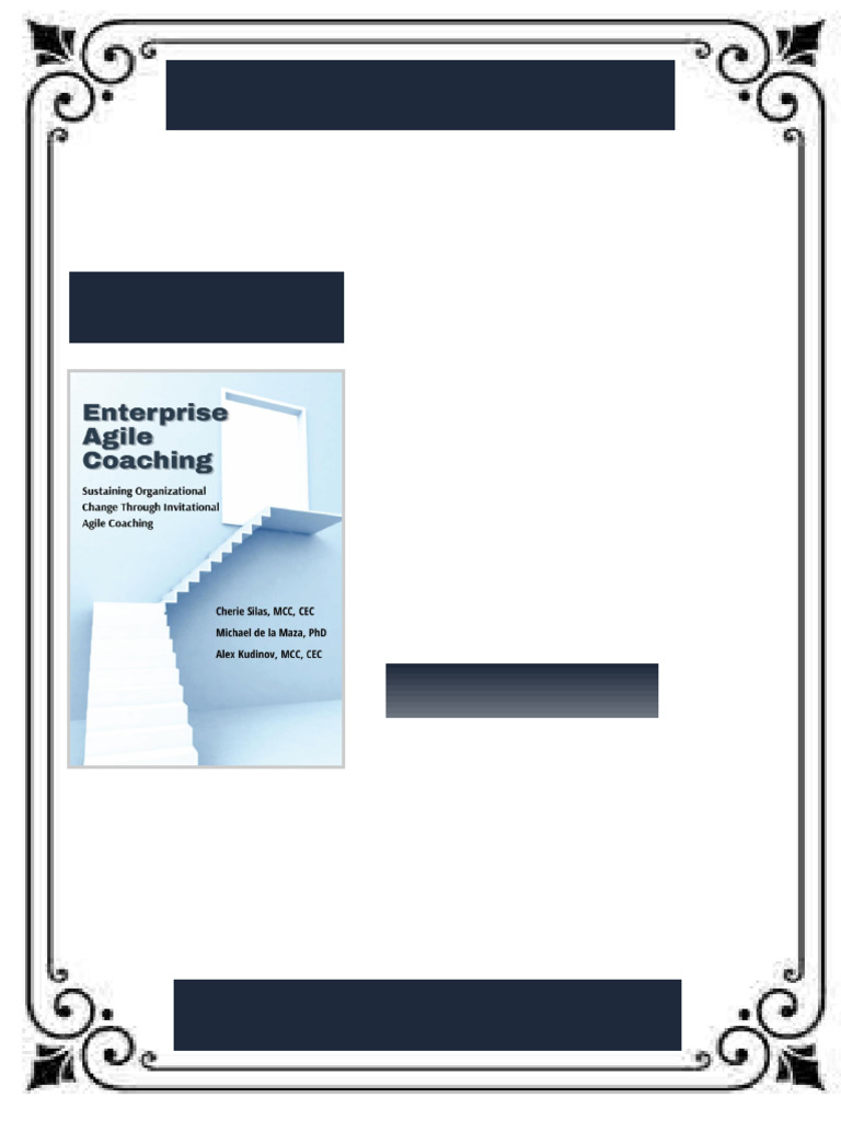 Enterprise Agile Coaching 1st Edition Cherie Silas Michael De La Maza ...
