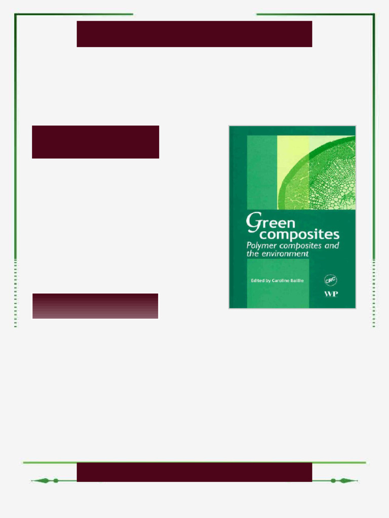 Green Composites Polymer Composites and the Environment 1st Edition ...