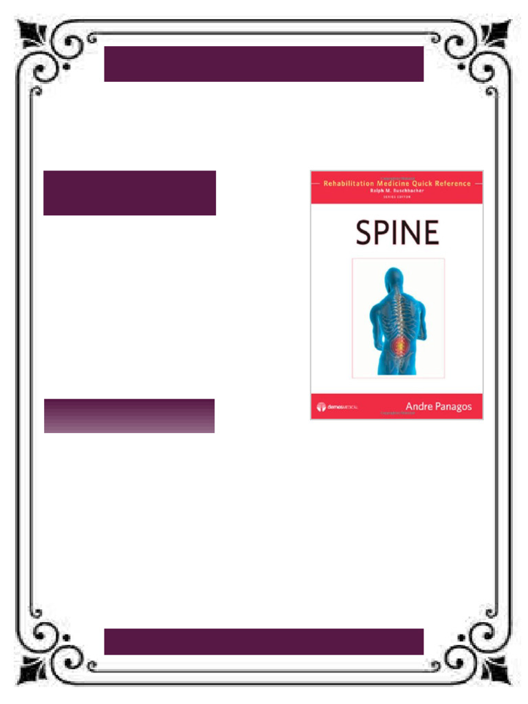 Spine Rehabilitation Medicine Quick Reference Series 1st Edition Andre ...