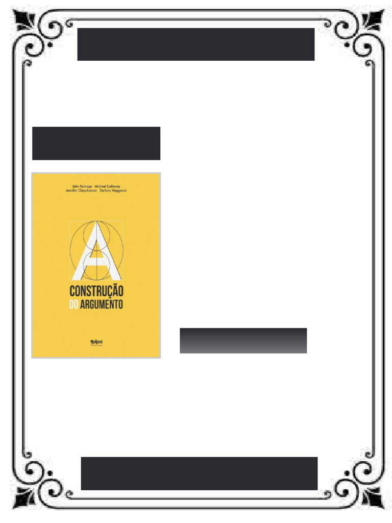 A Construção do Argumento 1st Edition John Ramage Micheal Callaway ...