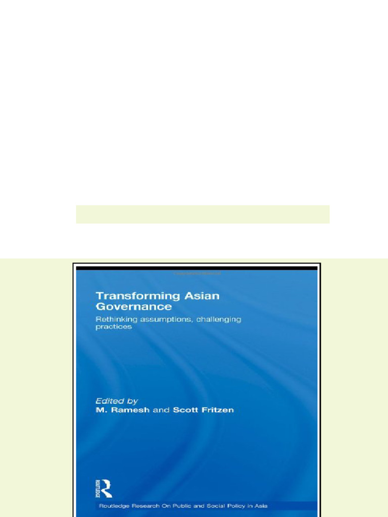 (Ebook) Transforming Asian Governance: Rethinking Assumptions ...