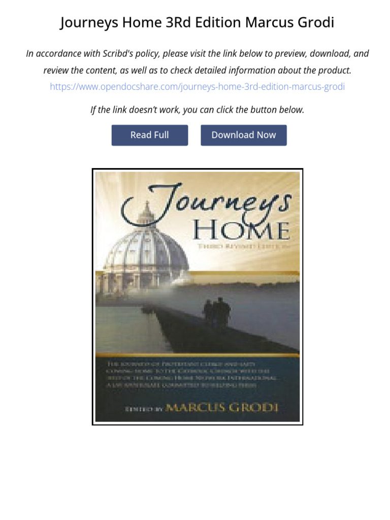 Journeys Home 3rd Edition Marcus Grodi No Waiting Time | PDF | Minister ...