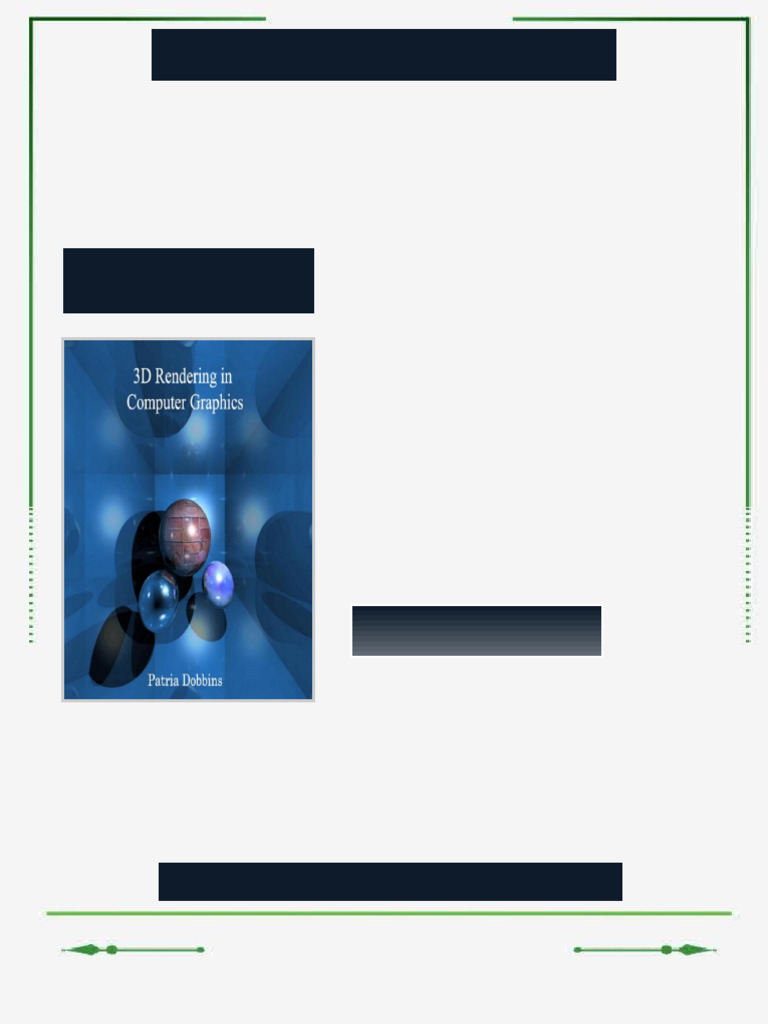 3D Rendering in Computer Graphics 1st Edition by Patria Dobbins ISBN ...