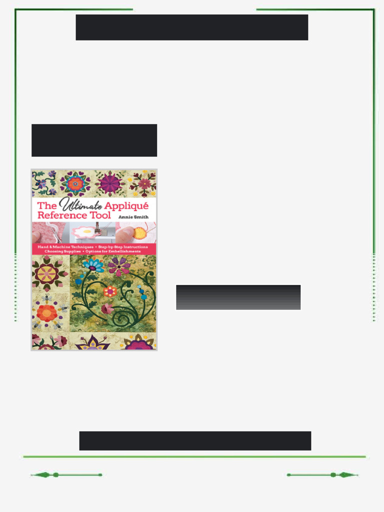 Ultimate Applique Reference Tool 1st Edition Annie Smith eBook source ...