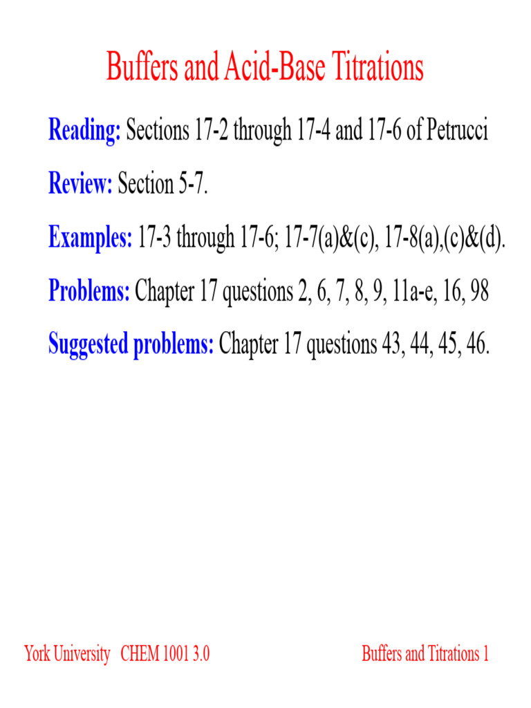 Buffer Solutions and Titration Techniques | PDF | Buffer Solution ...
