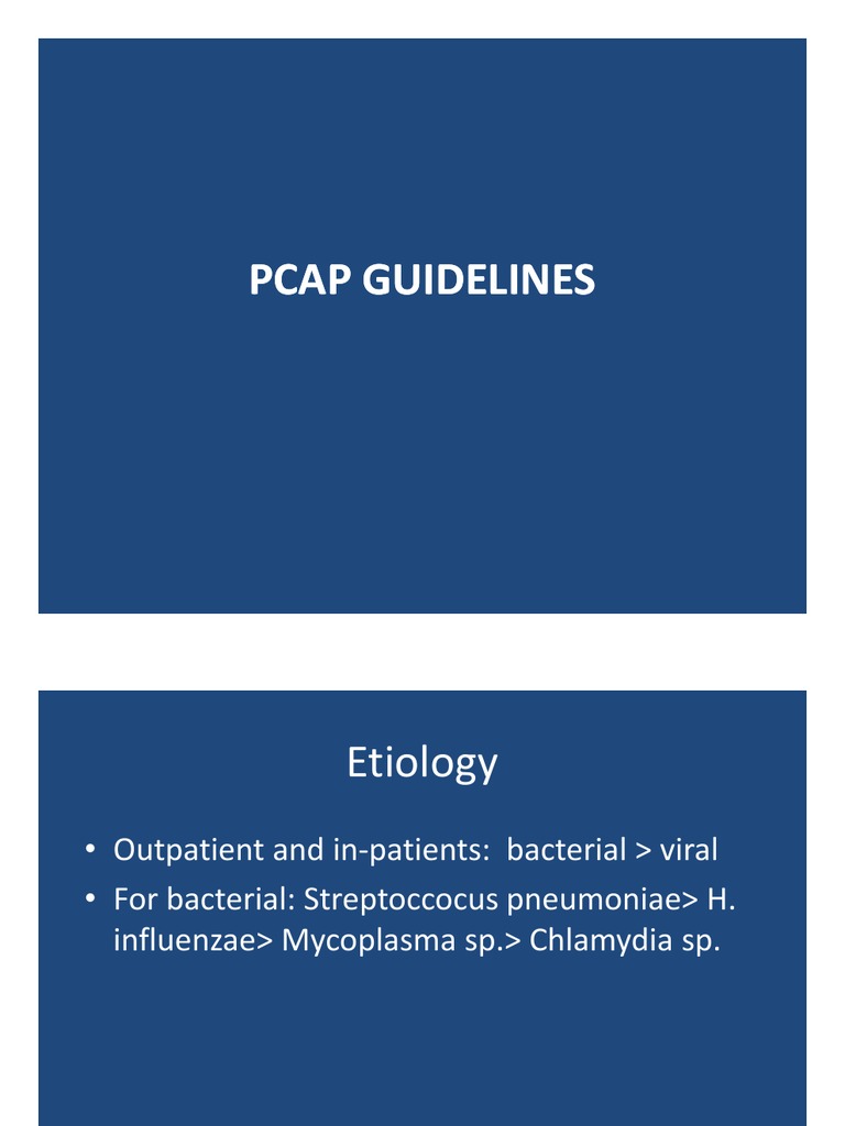 PCAP Guidelines and Risk Classification | PDF | Pneumonia | Methicillin ...