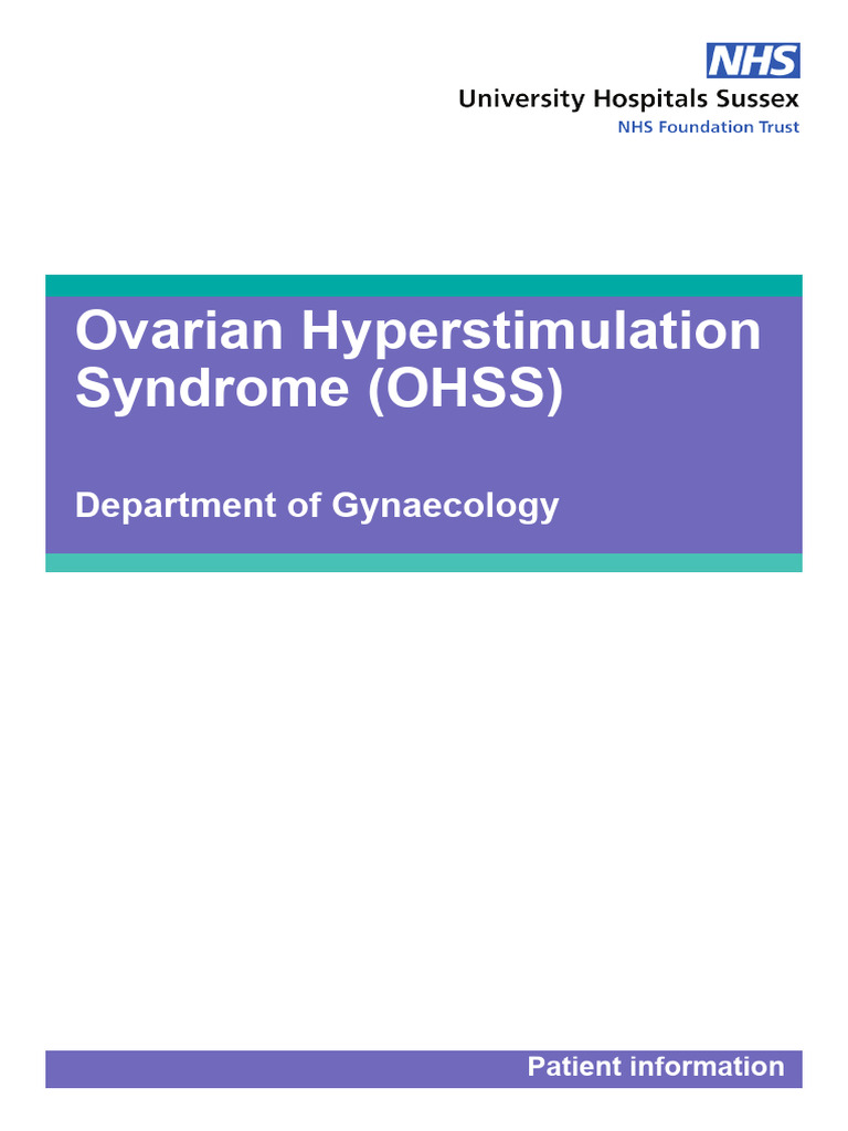 Ovarian Hyperstimulation Syndrome OHSS | PDF | Diseases And Disorders ...