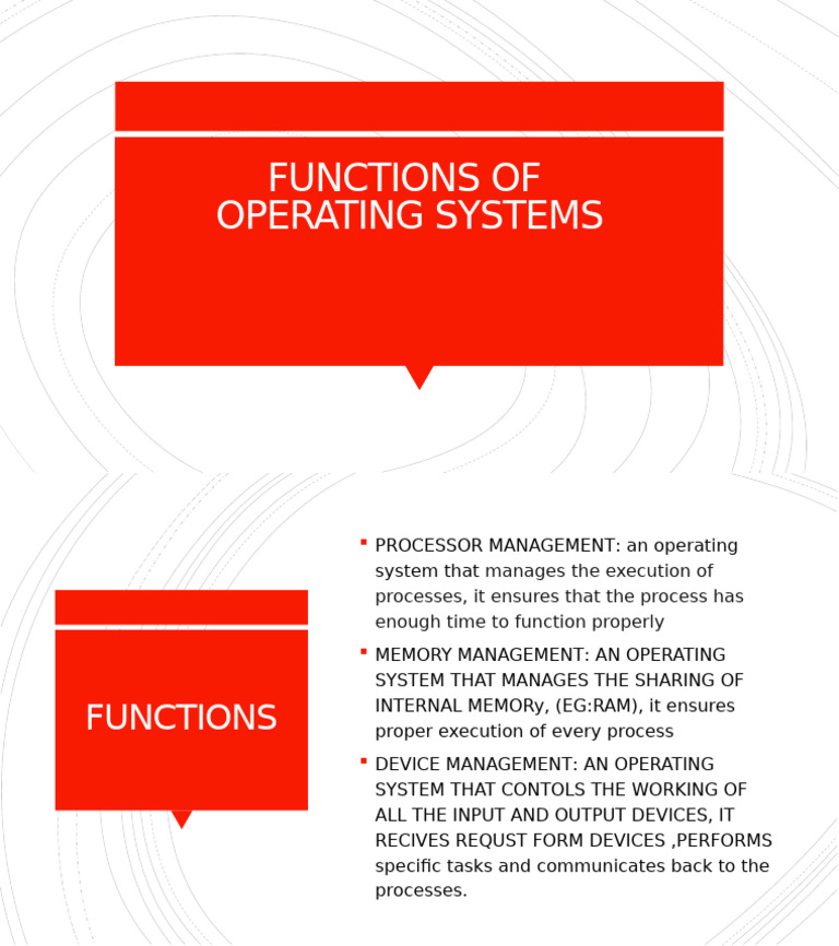 Key Functions of Operating Systems | PDF