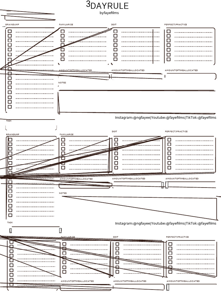 3 Day Rule Template by Fayefilms | PDF