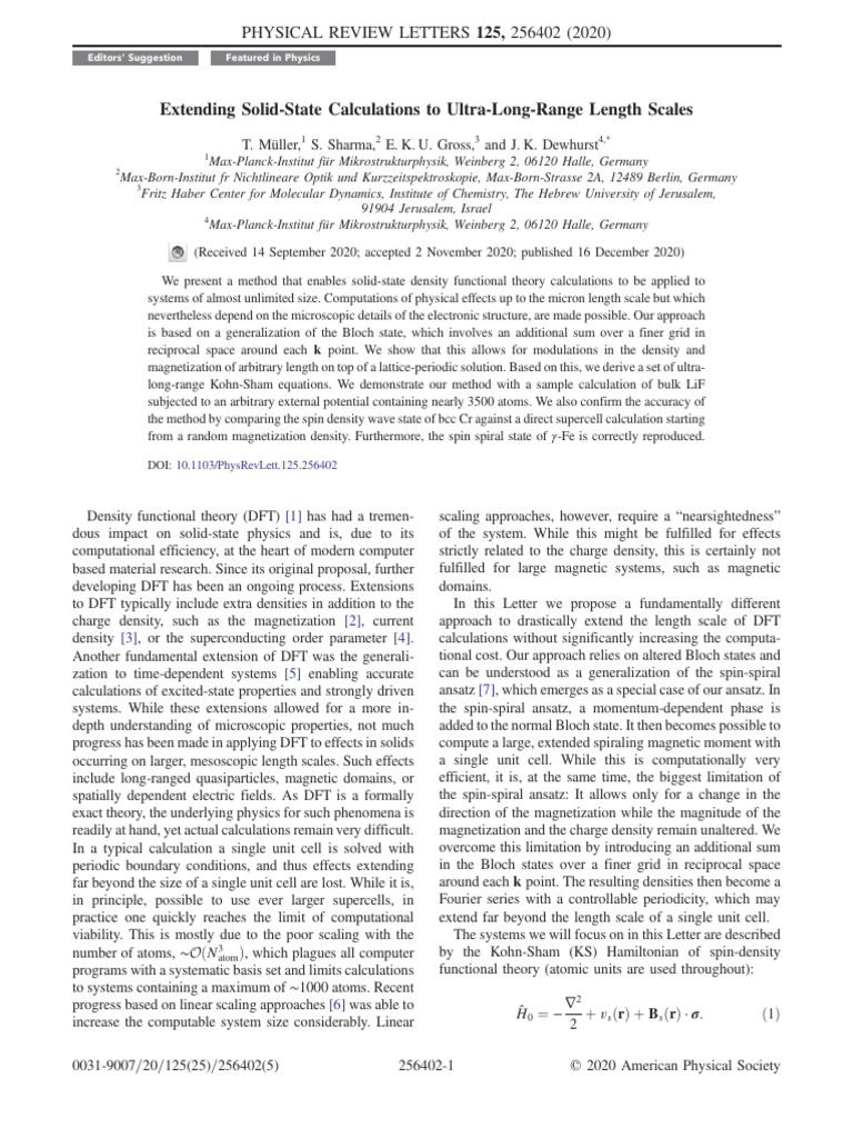 Extending Solid-State Calculations To Ultra-Long-Range Length Scales ...