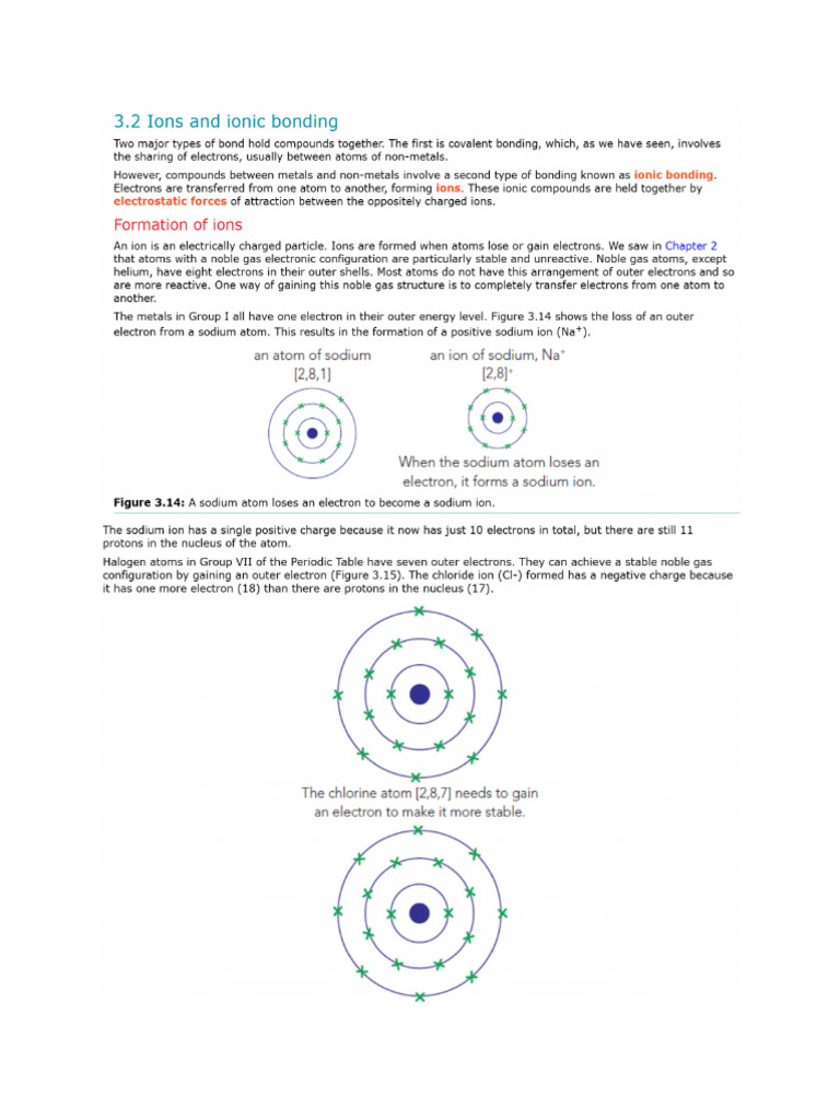 Ionic Bonding IGCSE | PDF