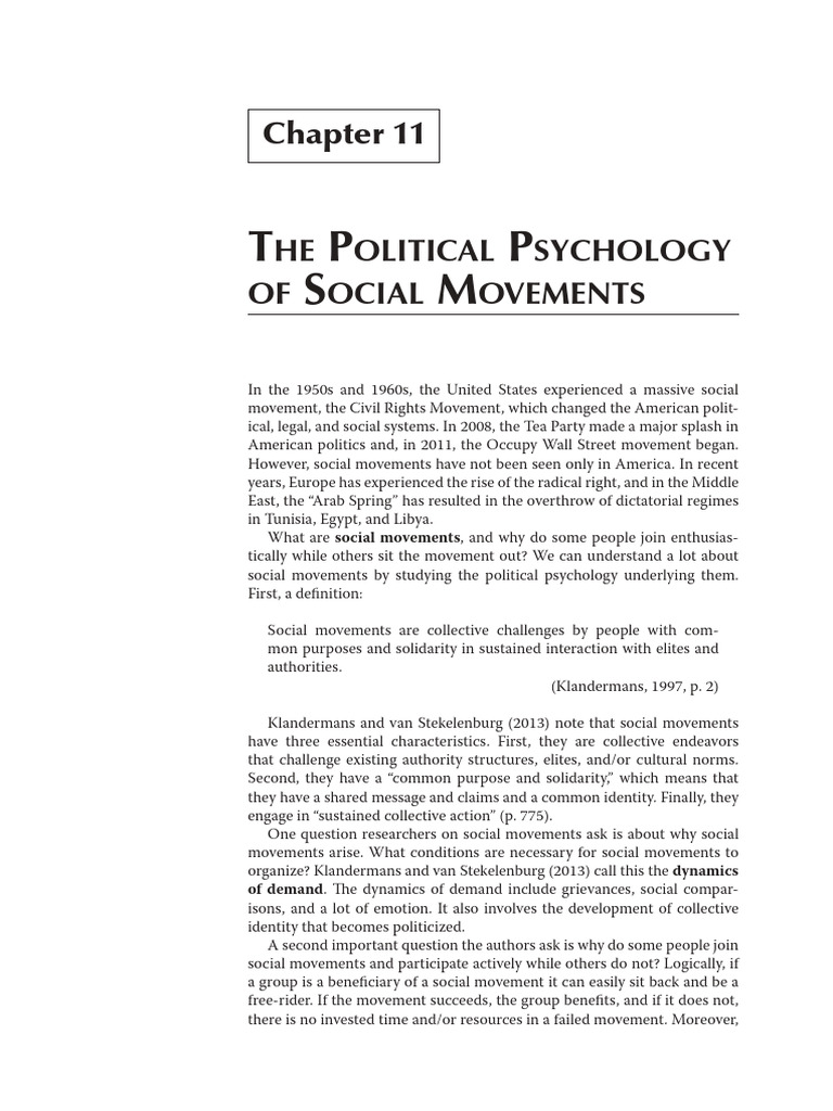 Cottam - Social Movements | PDF | Tea Party Movement | Political Ideologies