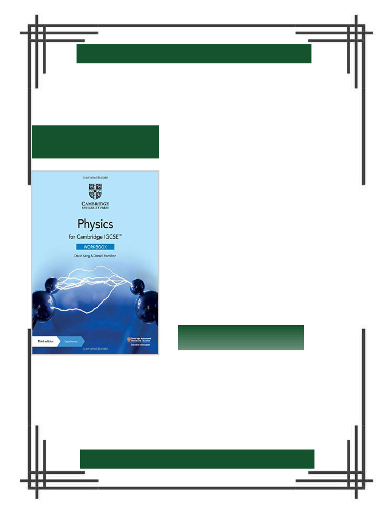 Cambridge IGCSE Physics Workbook with Digital Access 2 Years Cambridge International IGCSE 3rd ...