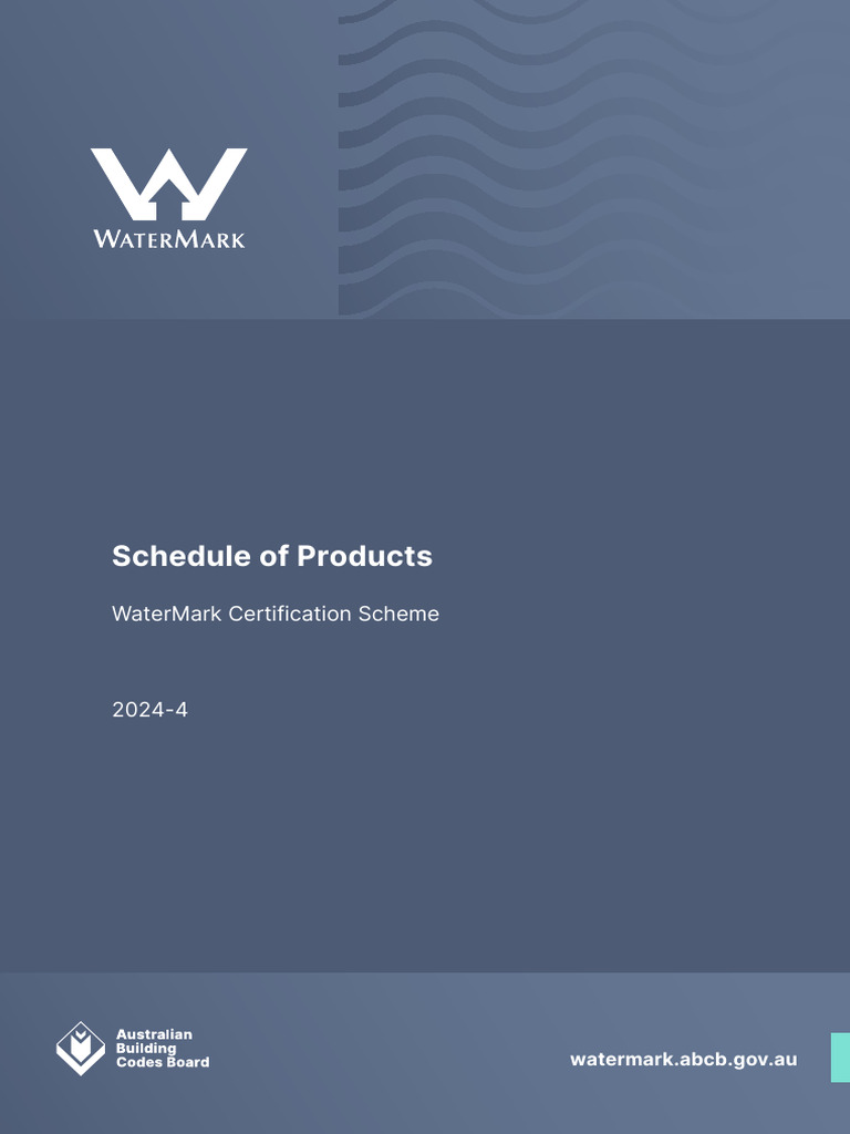 WaterMark Schedule of Products 2024-4 | PDF | Tap (Valve) | Water ...