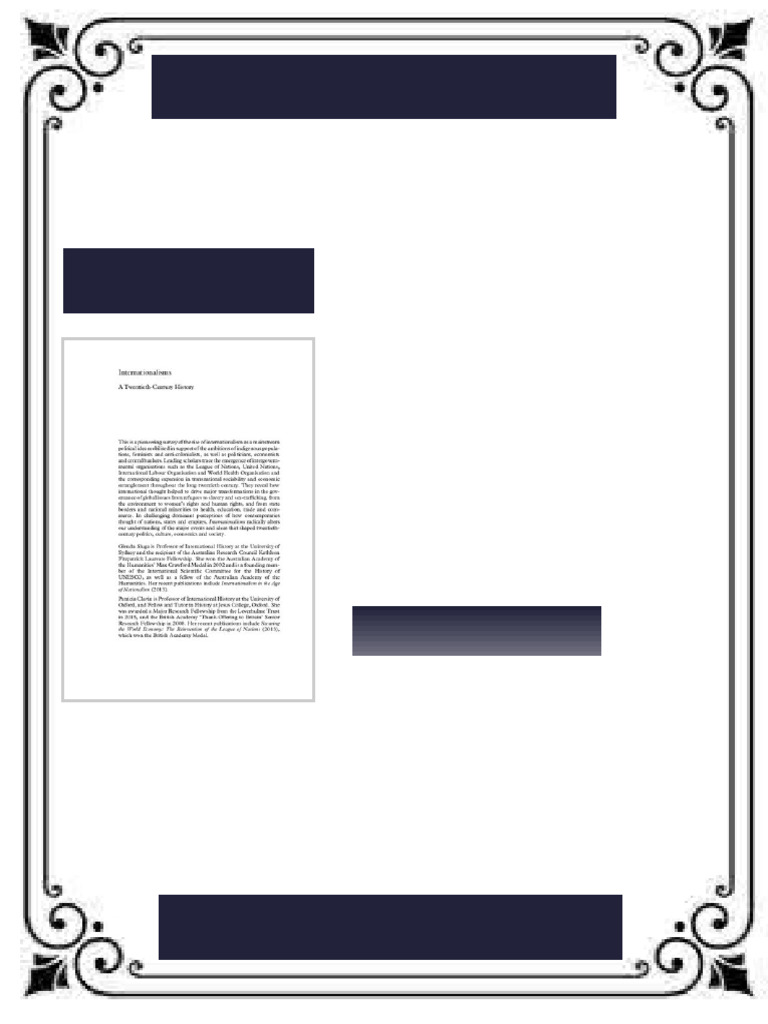 Internationalisms A Twentieth Century History Glenda Sluga Patricia ...