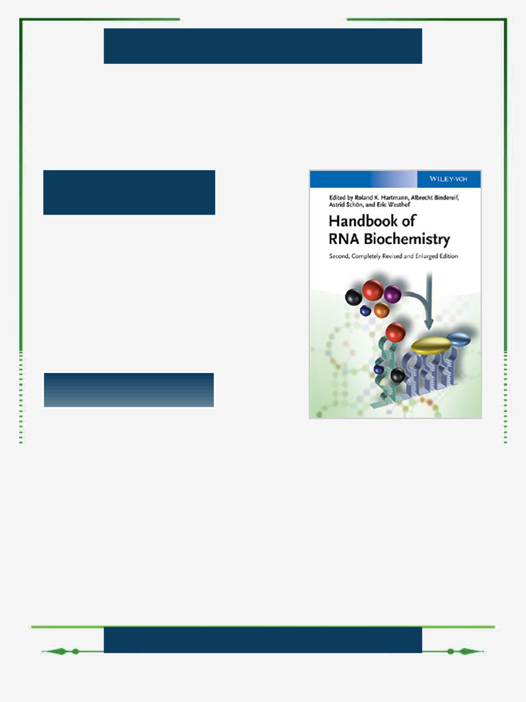 Handbook of RNA Biochemistry 2nd Edition Roland K. Hartmann ebook ...