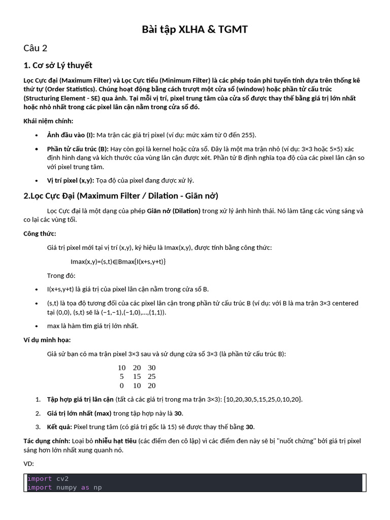 Bài tập XLHA | PDF