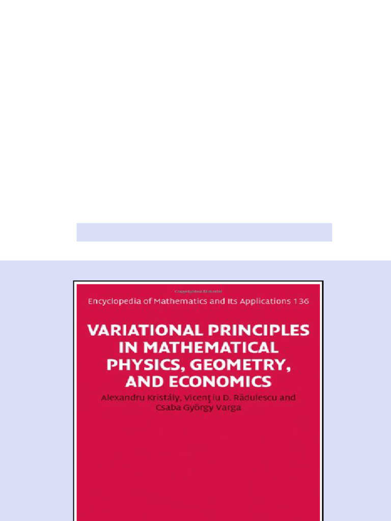 (Ebook) Variational Principles in Mathematical Physics, Geometry, and ...
