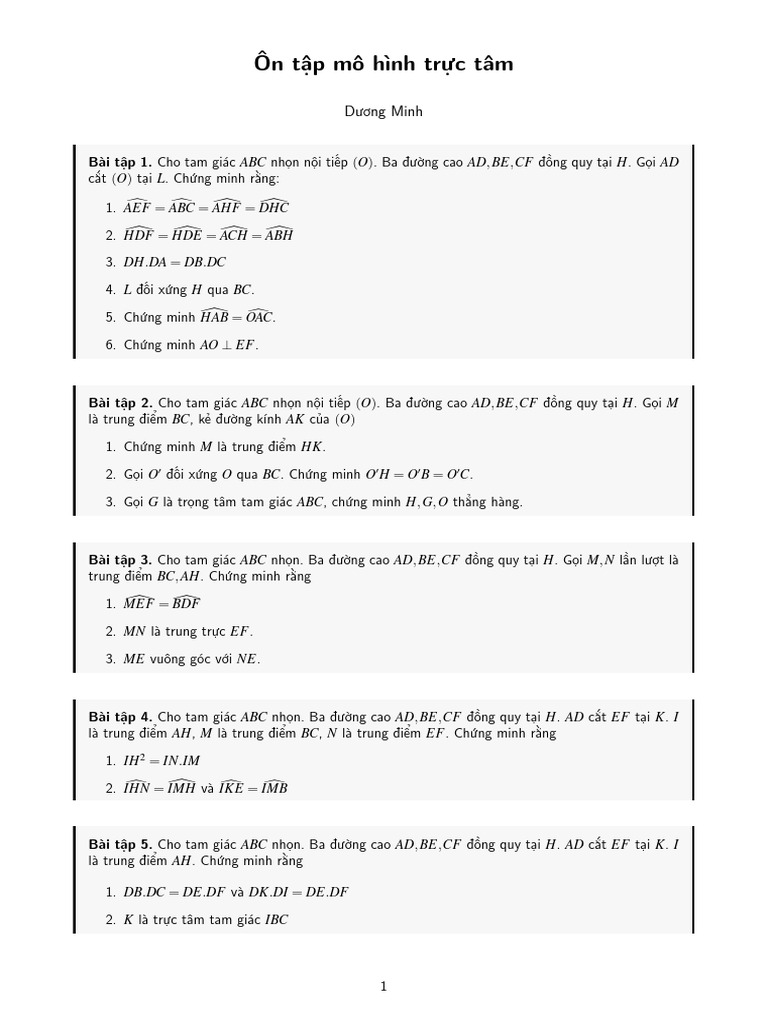 Ôn_tập_mô_hình_trực_tâm_9C2 | PDF