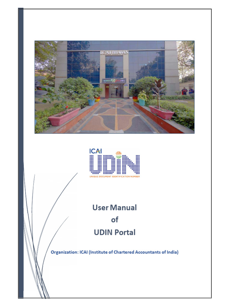 ICAI-DigiCA UDIN Portal Manual | PDF | Audit | Auditor's Report