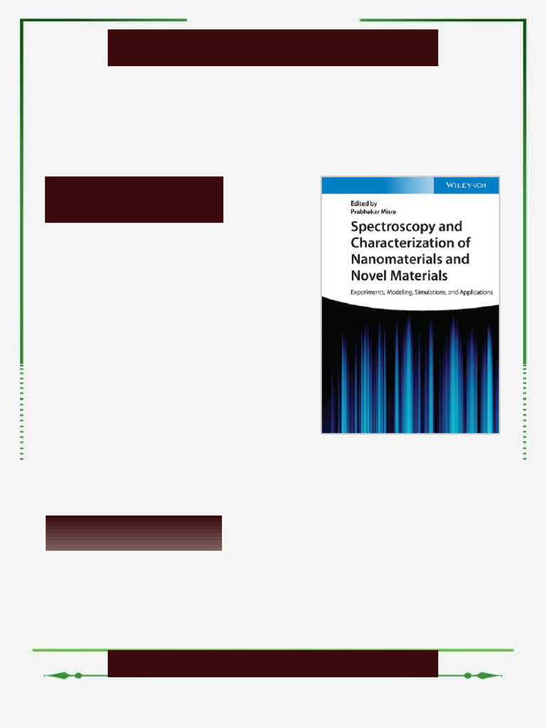 Spectroscopy and Characterization of Nanomaterials and Novel Materials ...
