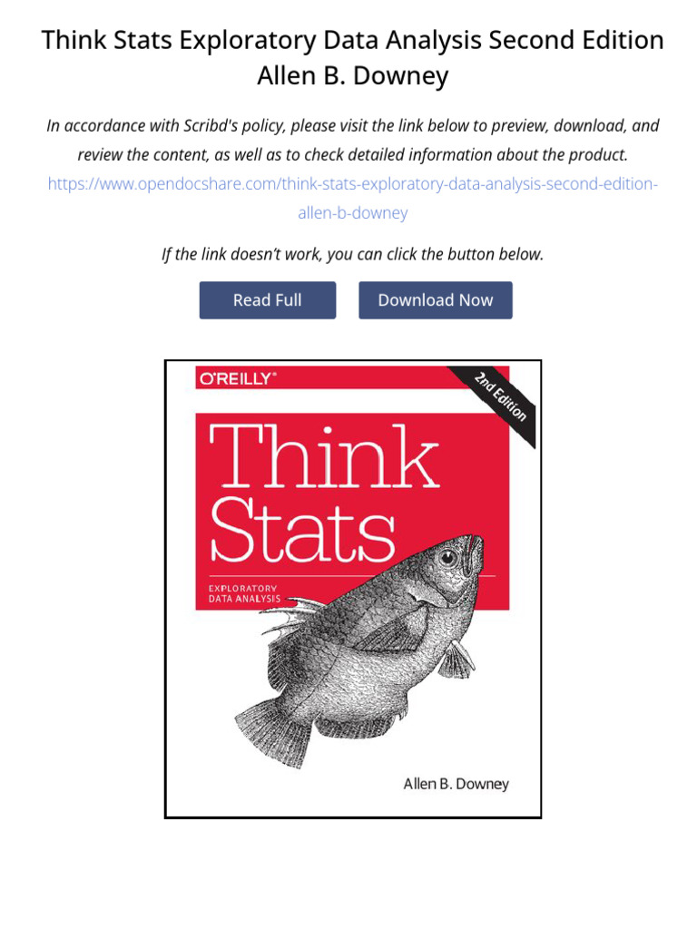 Think Stats Exploratory Data Analysis Second Edition Allen B. Downey ...