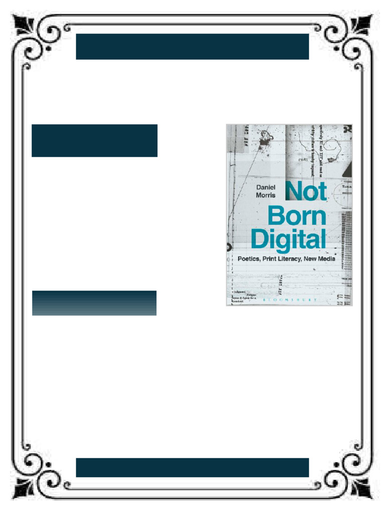Not Born Digital Poetics Print Literacy New Media 1st Edition Daniel ...