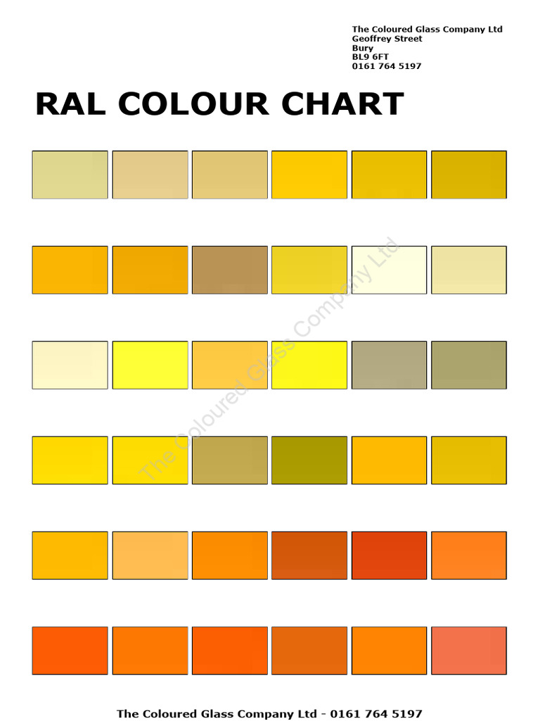Colour Charts | PDF | Blue | Green