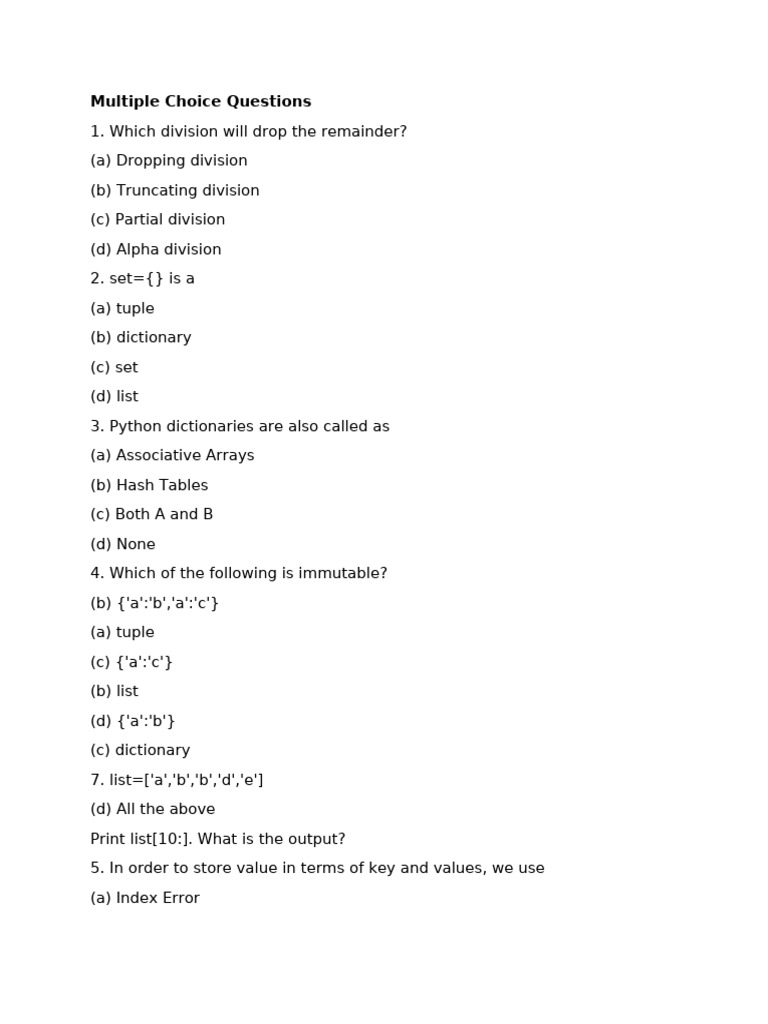 Python_Qbank_U1_26 | PDF | Data Type | Integer (Computer Science)
