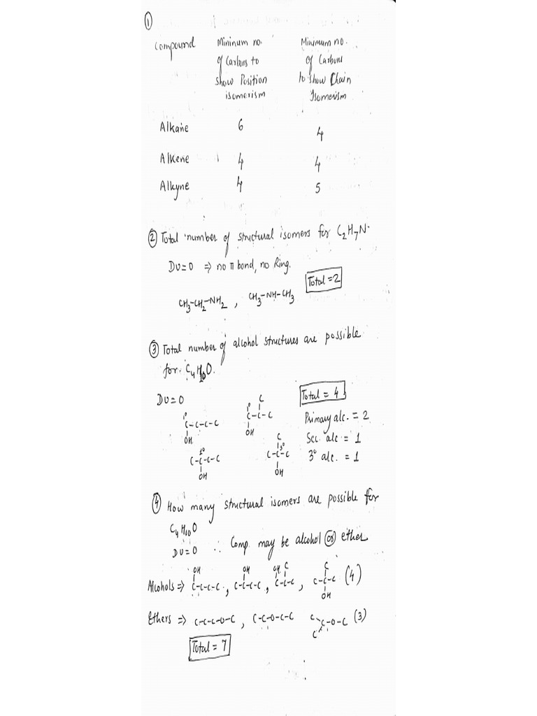 Questions Based On Structural Isomerism | PDF