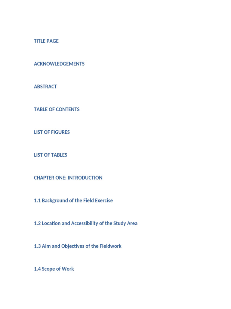Geological Field Study Report Overview | PDF