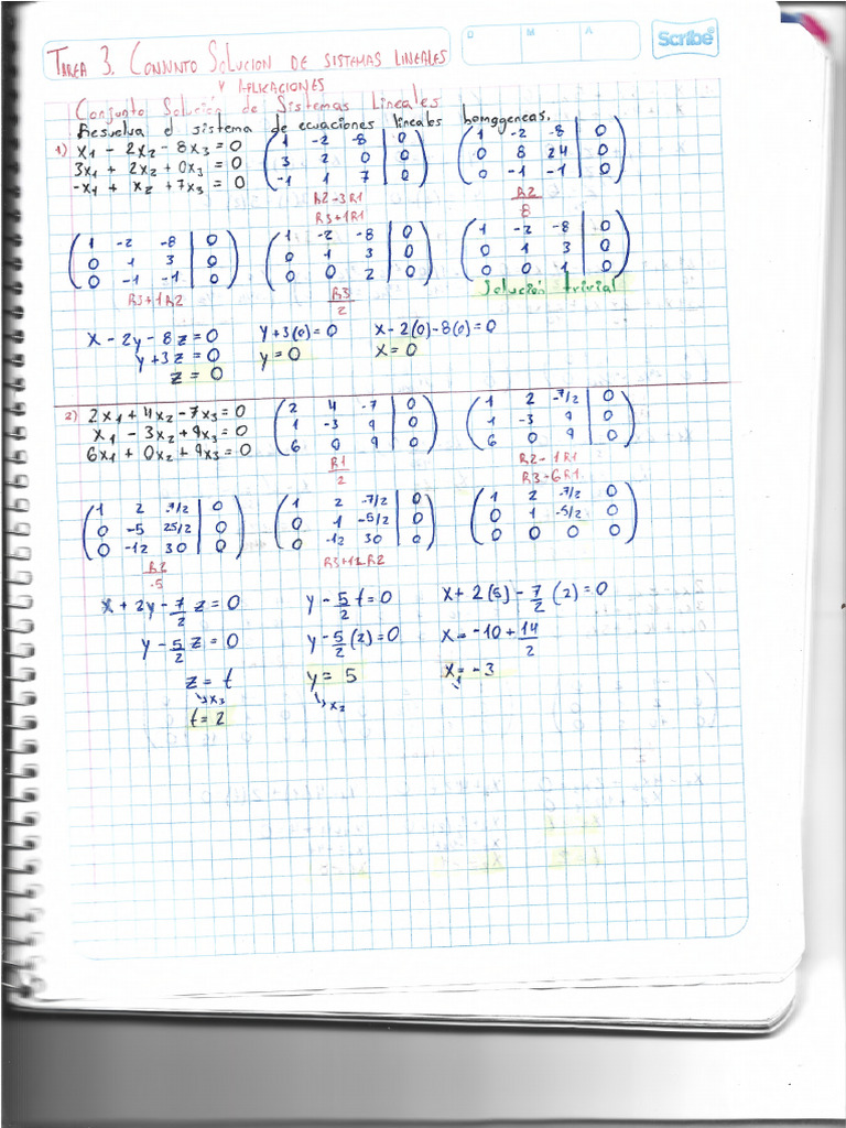 ConjuntoSoluciónSistemasLinealesAplicaciones - Rodriguez Elias | PDF