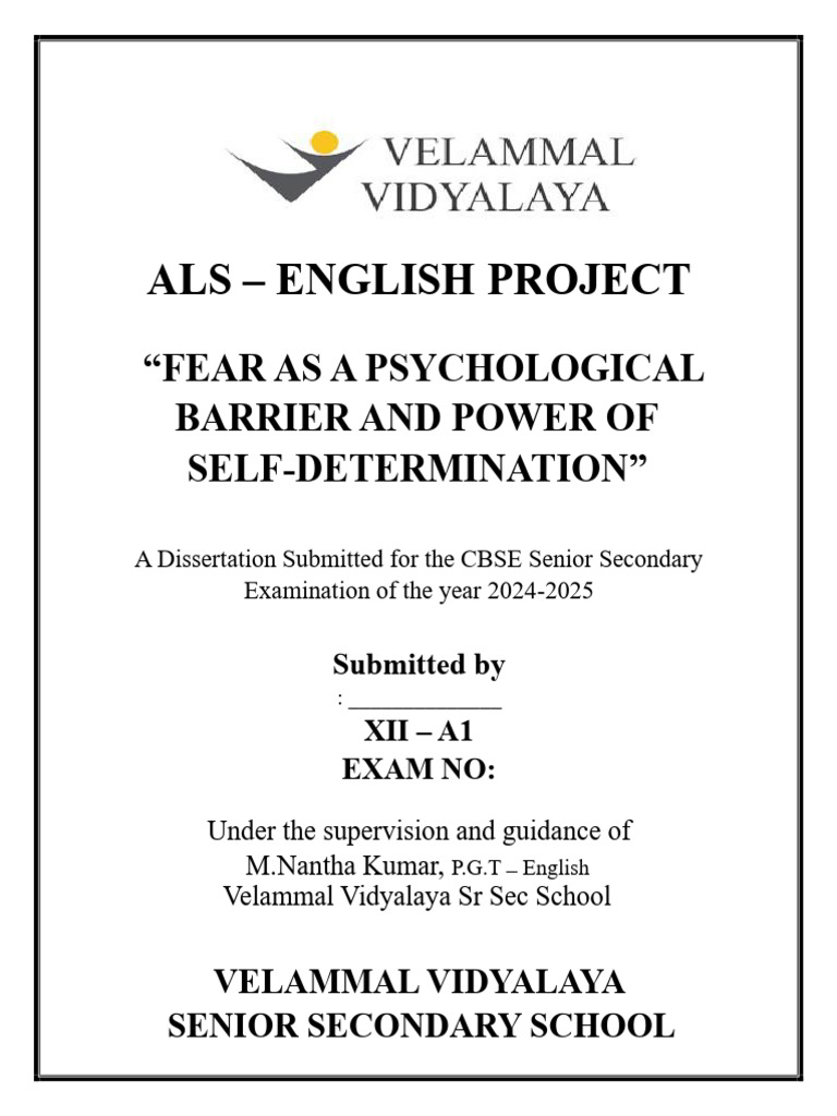 English Project (2) | PDF | Fear | Psychological Resilience