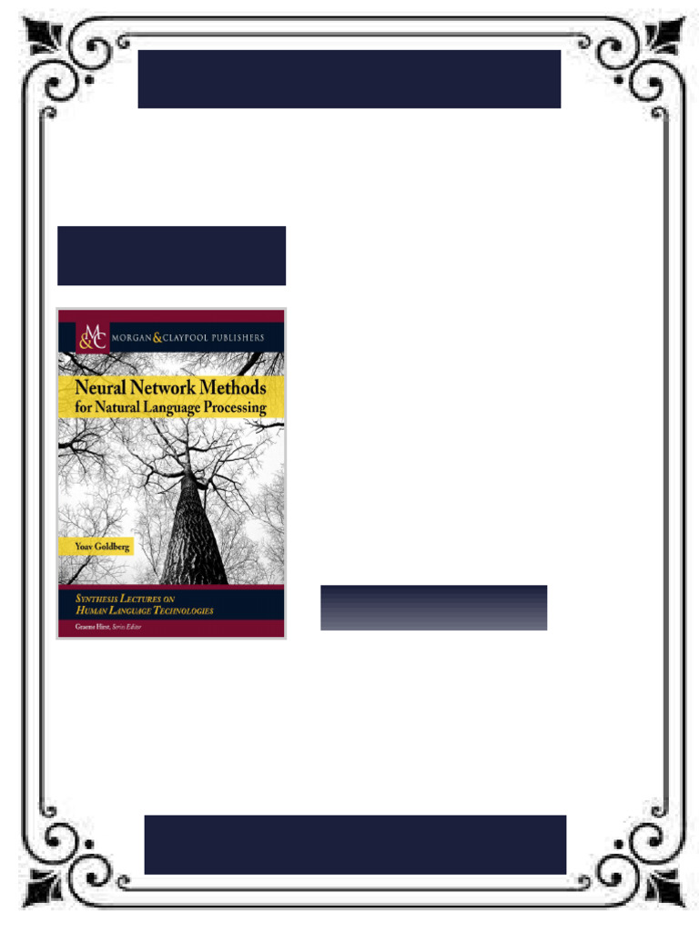 Neural Network Methods for Natural Language Processing 1st Edition by ...