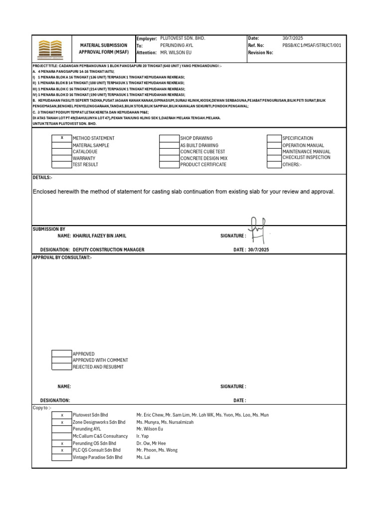 PBSB KC1 Msaf Struct 001 | PDF | Concrete | Building Technology