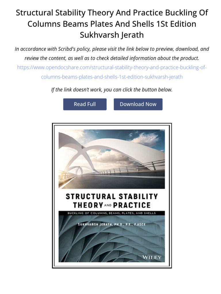 Structural Stability Theory and Practice Buckling of Columns Beams ...