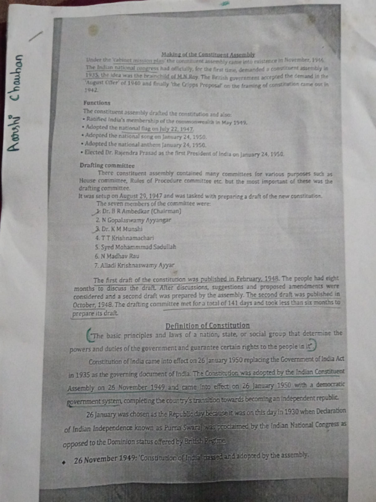 Constitution Notes | PDF