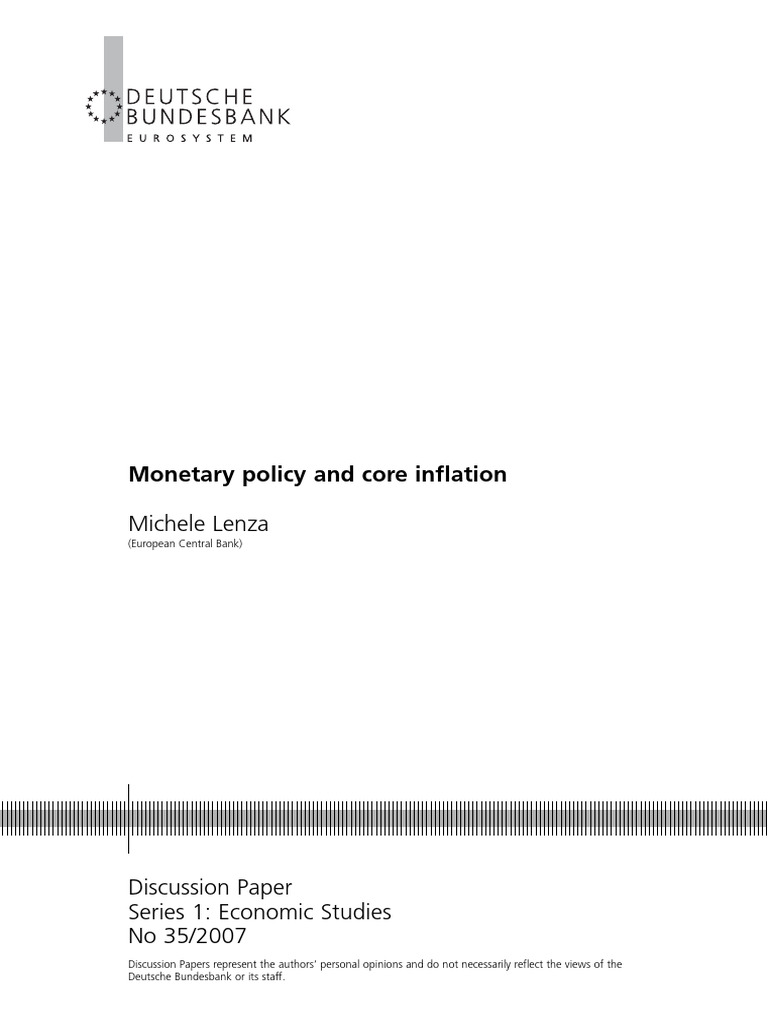 Monetary Policy and Core Inflation | PDF | Nominal Rigidity | Inflation