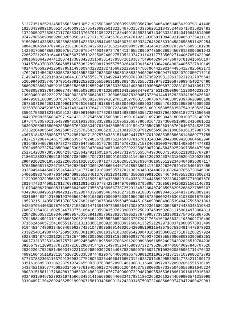 Large Numeric Data Set Analysis | PDF