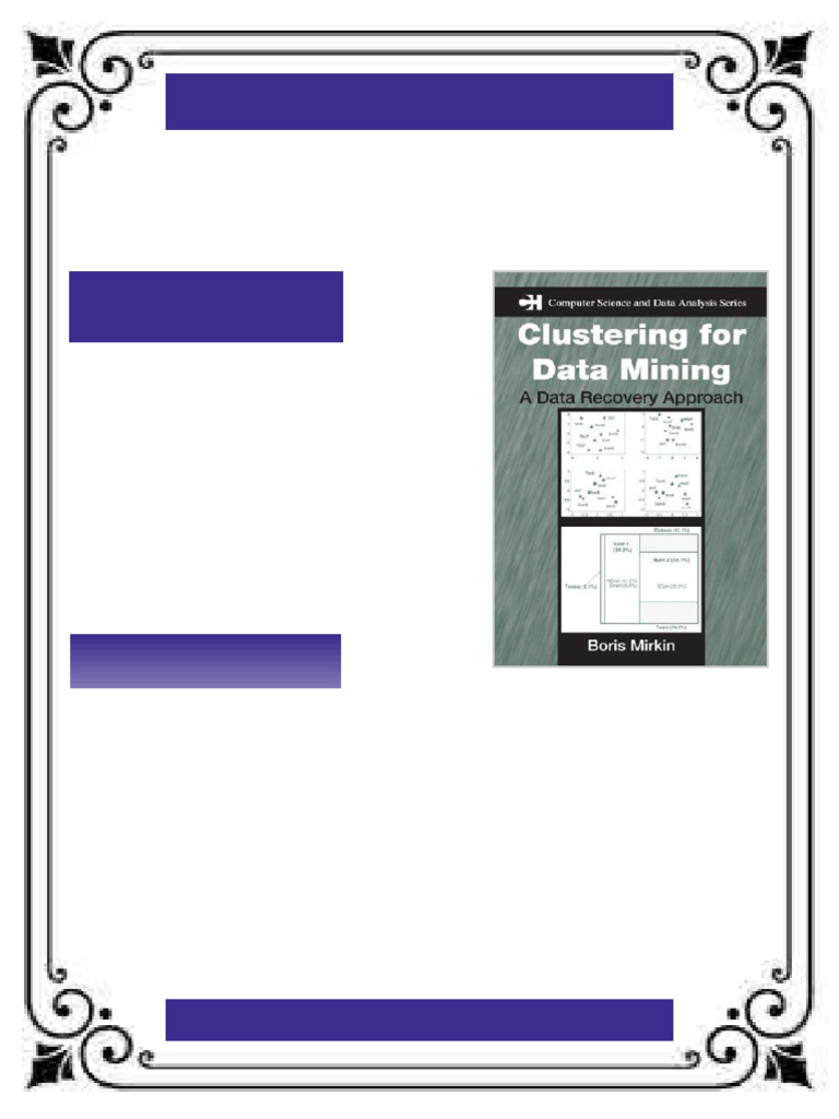Clustering for Data Mining A Data Recovery Approach 1st Edition Boris ...