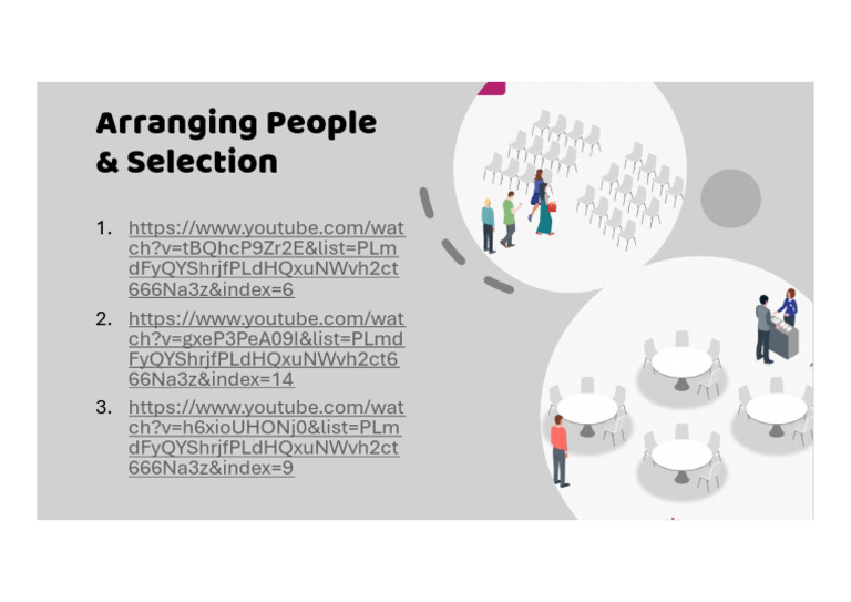 Arranging People & Selection | PDF