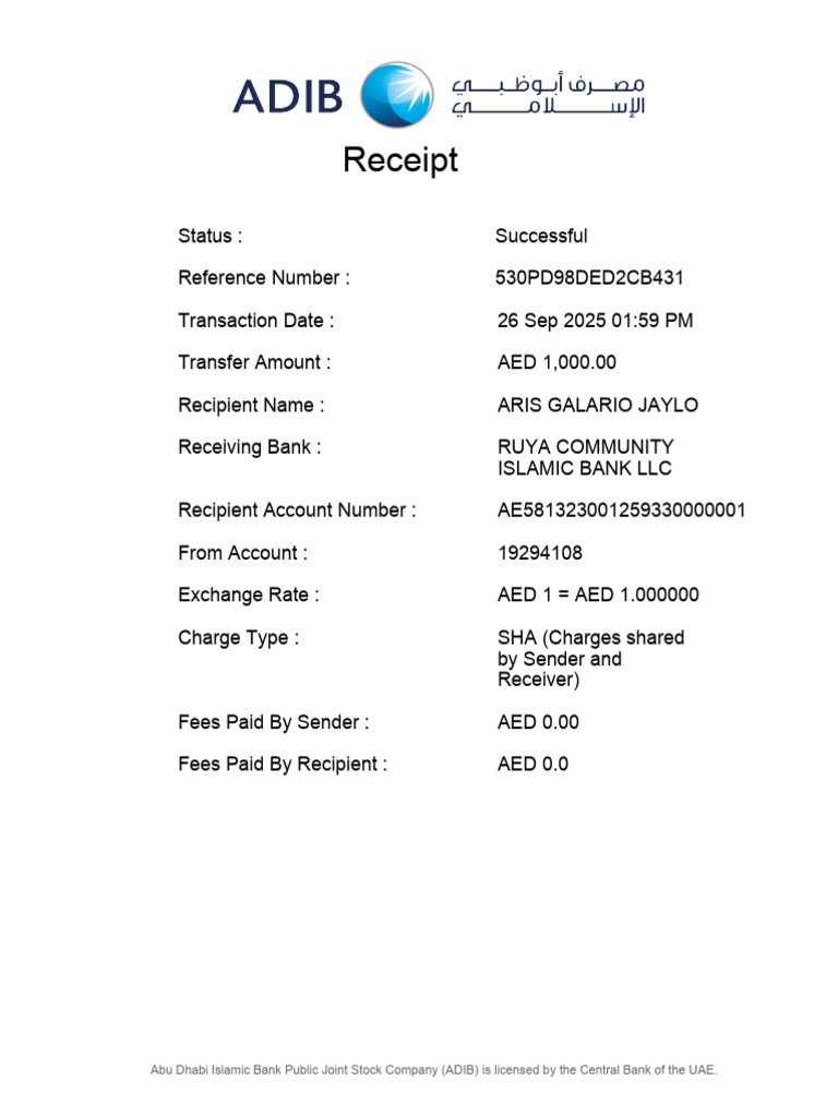 Transaction Receipt | PDF