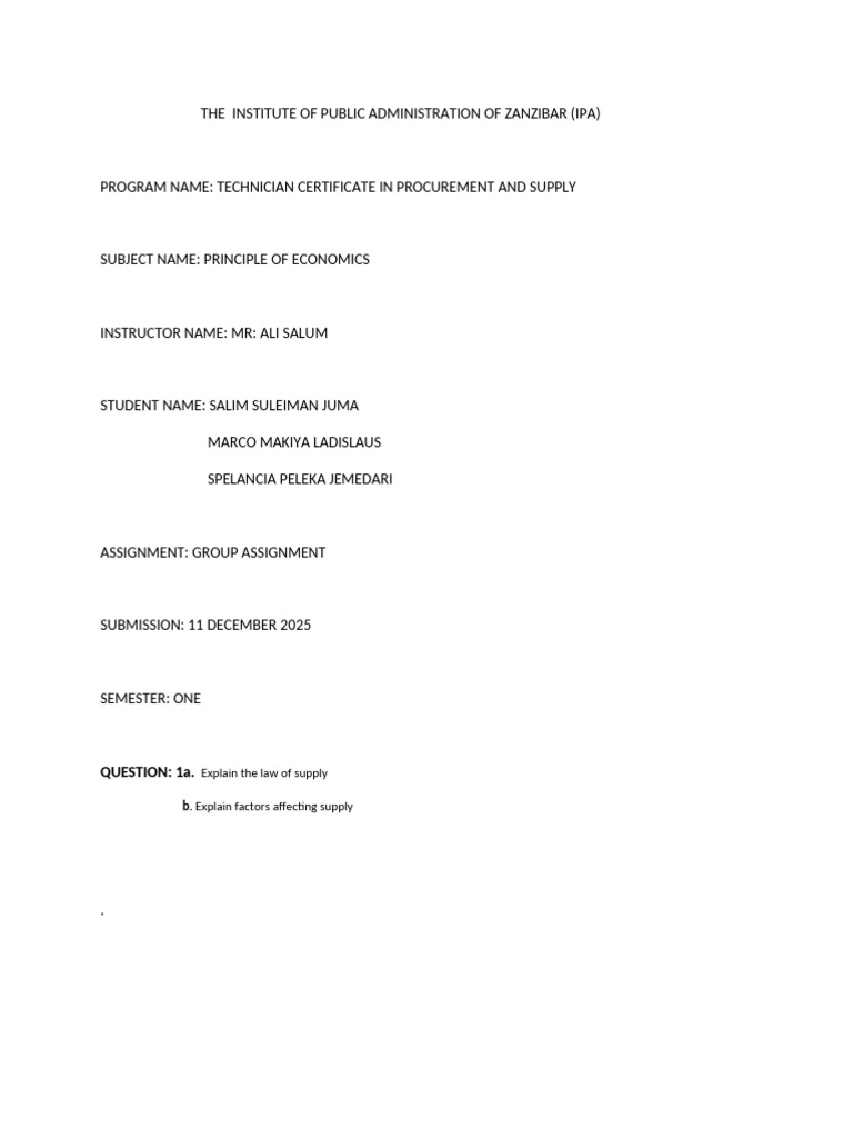 Law of Supply and Factors Affecting It | PDF | Prices | Profit (Economics)