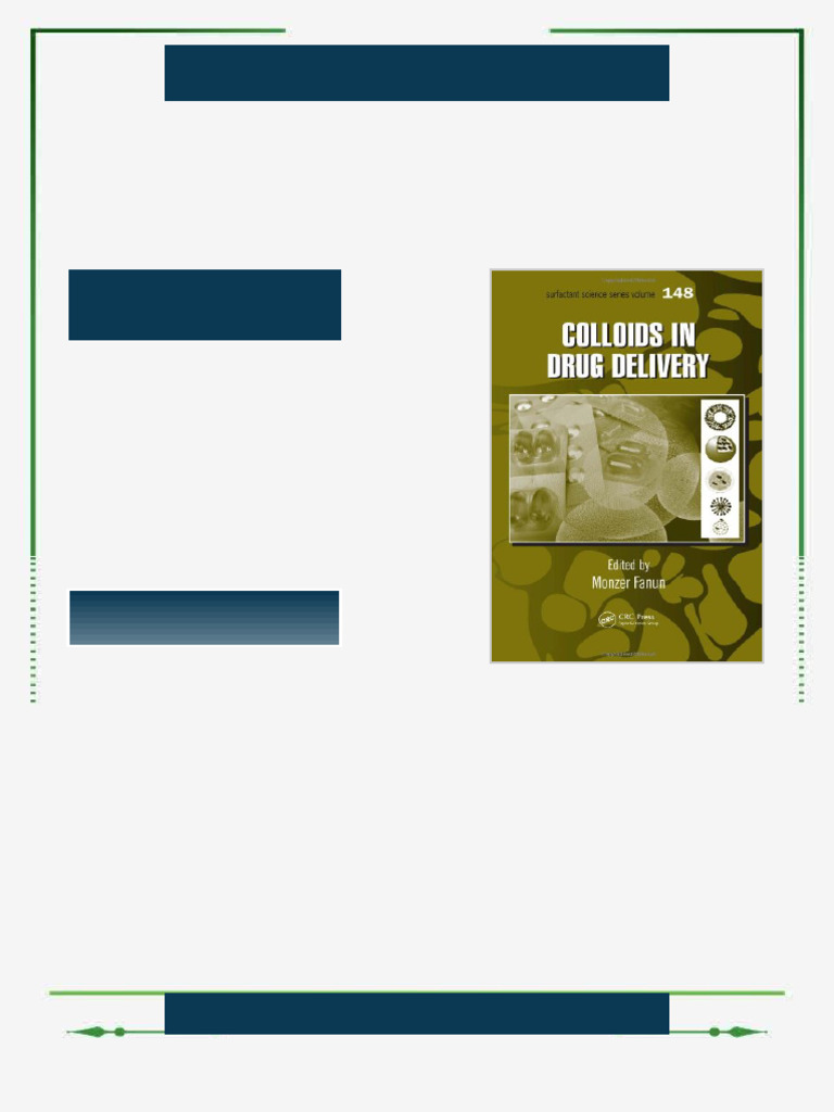 Colloids in Drug Delivery 1st Edition Monzer Fanun ebook high-speed ...