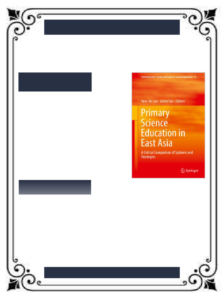 Primary Science Education in East Asia A Critical Comparison of Systems ...